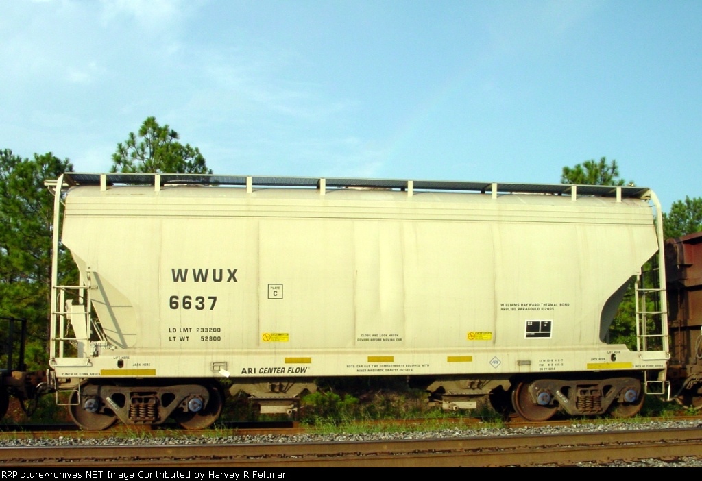 WWUX 6637, in silica sand service for Unimin Corporation,